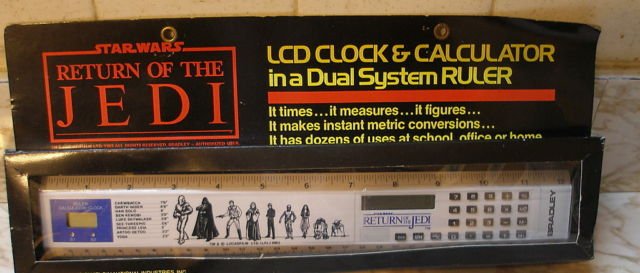 Star Wars Clock Watch & Calculator Ruler Vader Vintage RARE! Mint Have ...