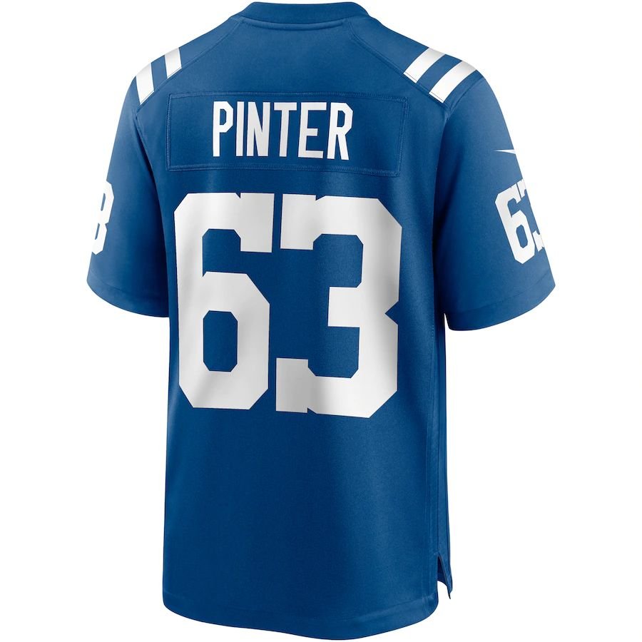 IN.Colts #63 Danny Pinter Royal Game Jersey Stitched American Football ...