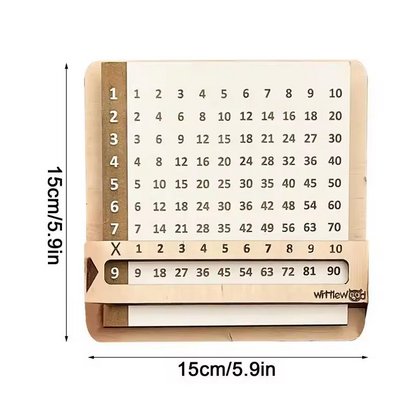 Children Wooden Slidable Multiplication Tables Montessori Toys Math