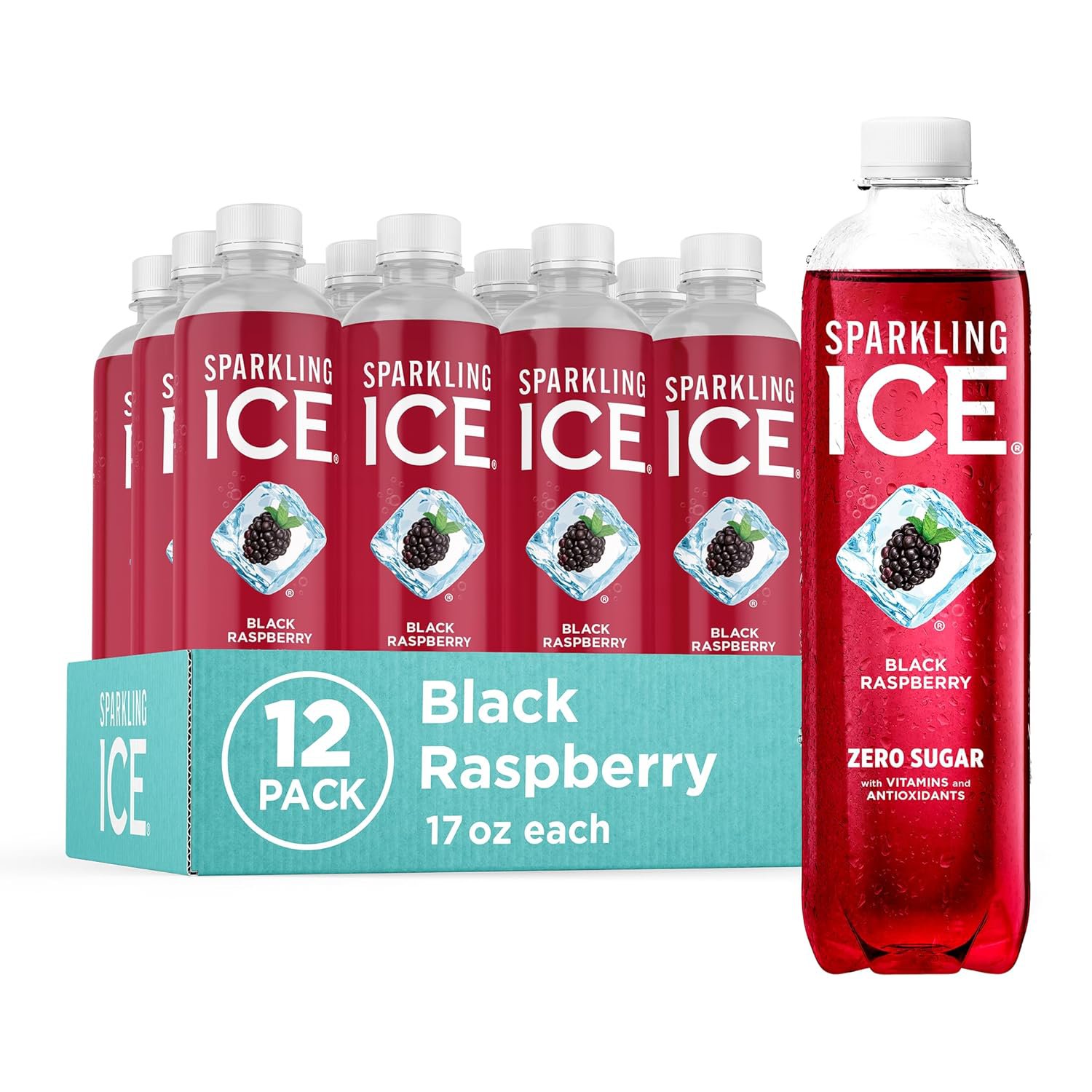 Sparkling Ice, Black Raspberry Sparkling Water, Zero Sugar Flavored Water