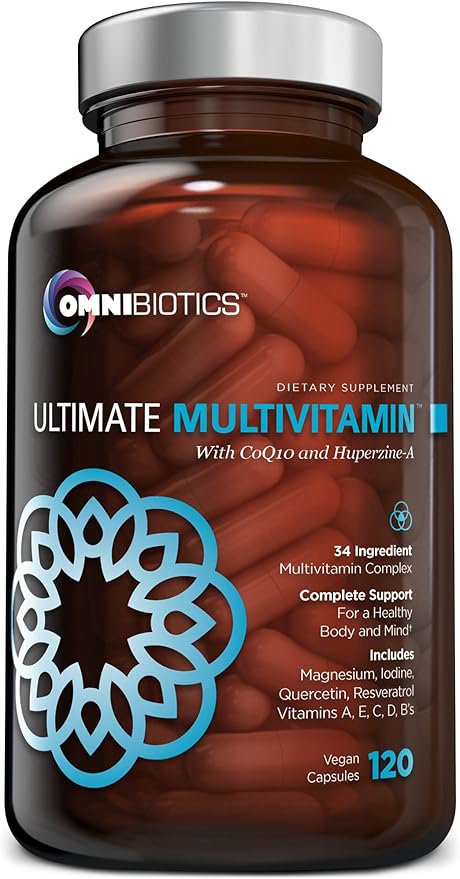 OmniBiotics Ultimate Daily Multivitamin for Women & Men - 120 Vegan ...