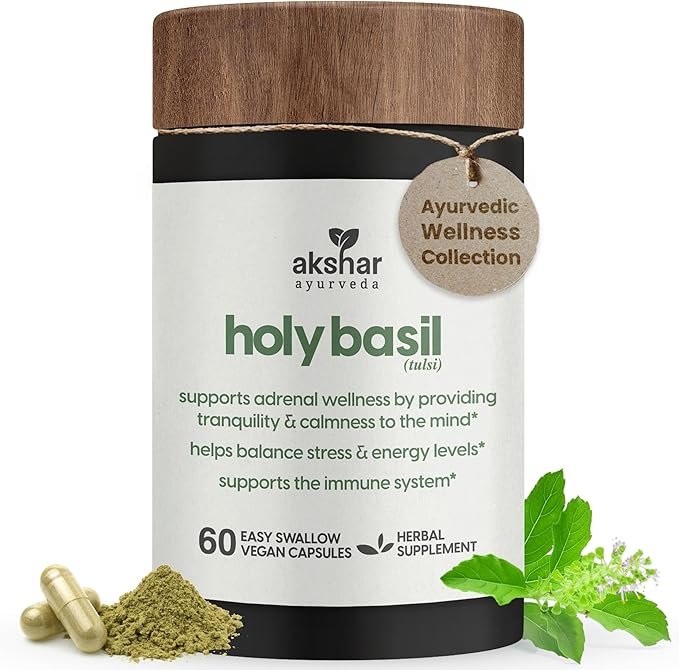 AKSHAR Ayurveda - Holy Basil Capsules with Tulsi Holy Basil Leaf ...