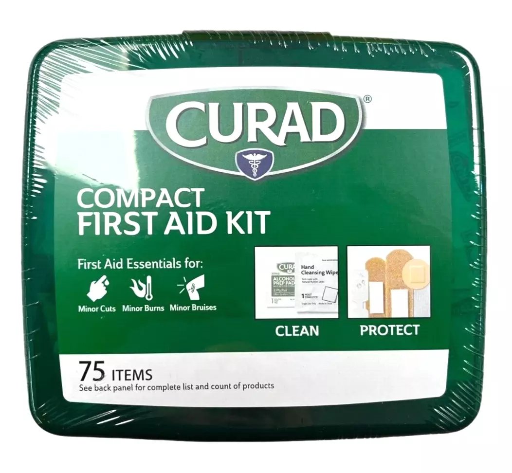 CURAD Compact First Aid Kit 75 piece