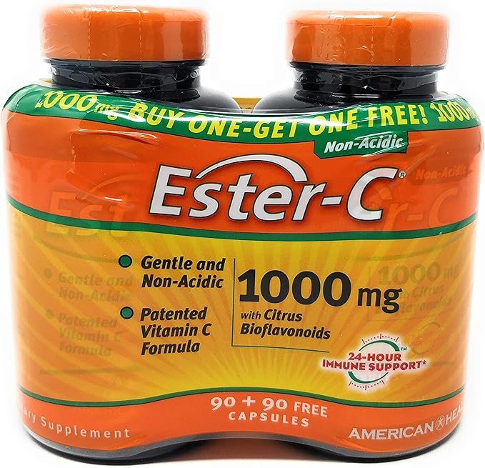 Ester C With Bioflavonoids Bogo 1000 mg - 180 Caps Total