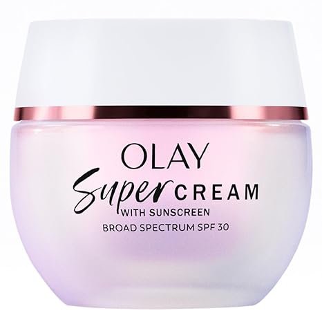 Olay Super Cream with Sunscreen SPF 30, 1.7 oz, Ultra Lightweight Face Moisturizer
