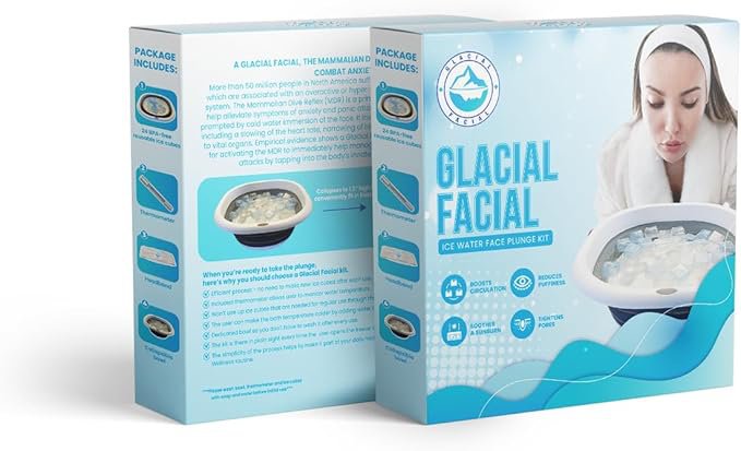 Glacial Facial Ice Water Face Plunge Kit, Chemical Free, Face Mask ...