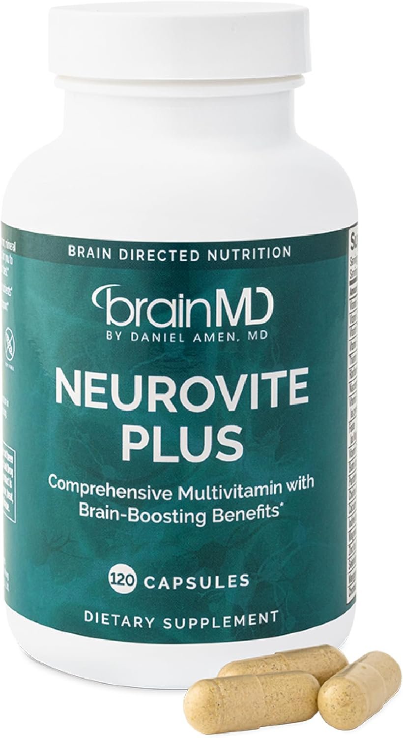 Dr Amen BrainMD NeuroVite Plus - 120 Capsules - Multivitamin & Mineral ...