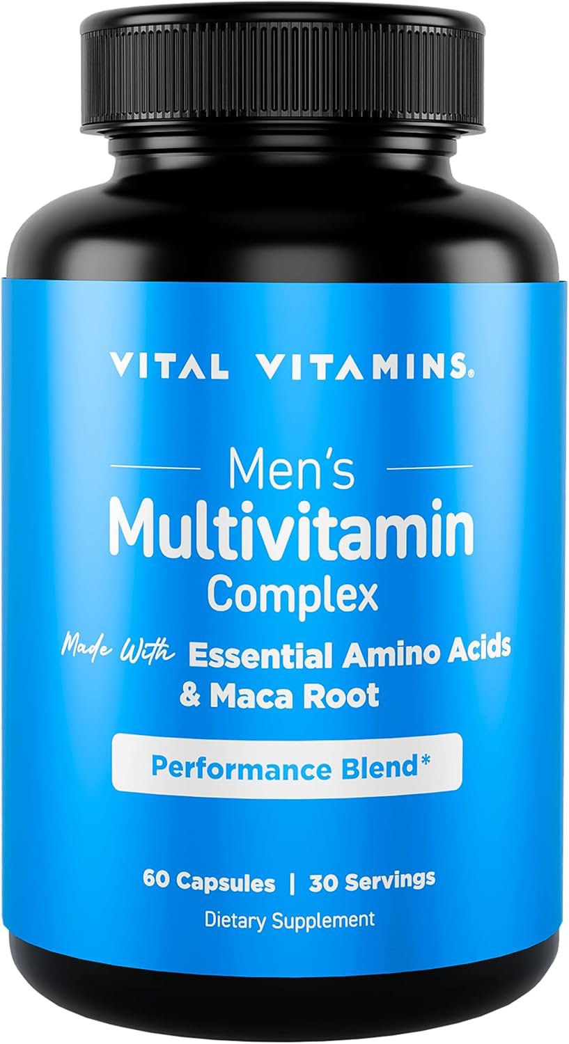 Vital Vitamins Men's Multivitamin Complex - Made with Essential Amino ...