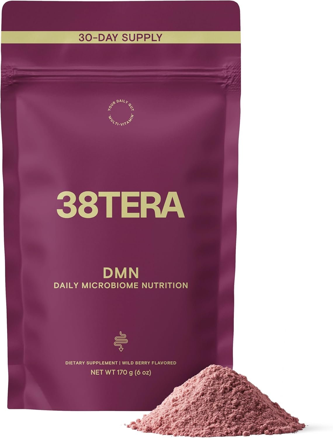 DMN (Daily Microbiome Nutrition), 6 Oz, Plant-Based Fiber Powder with 3 ...