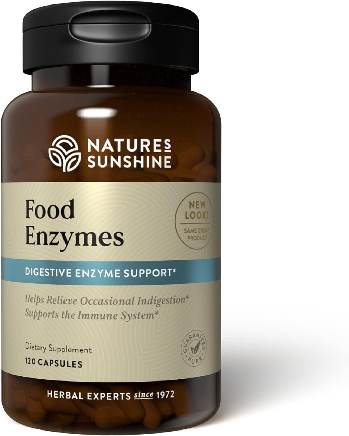 Nature's Sunshine Food Enzymes - Digestive Support with Prebiotics and ...