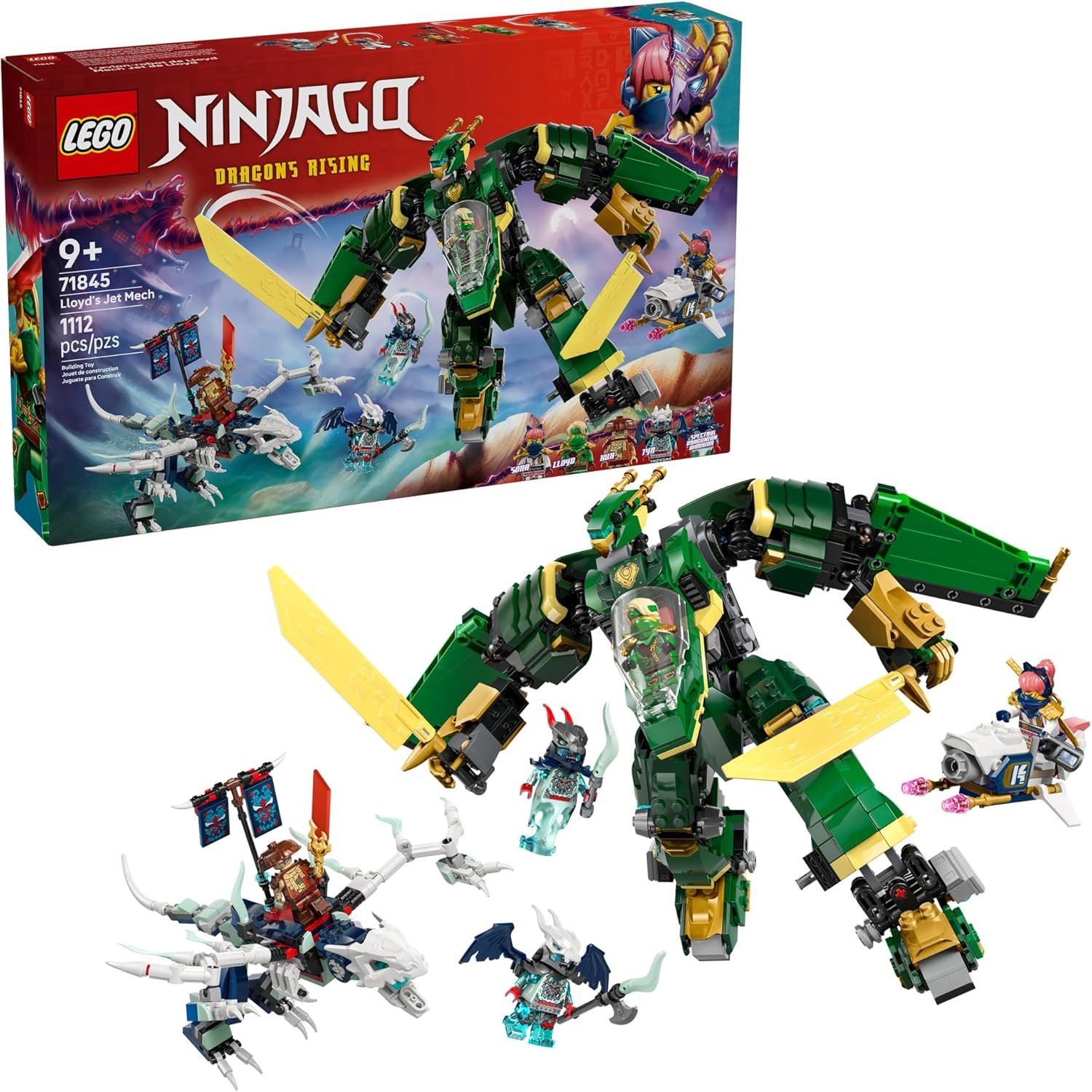 LEGO NINJAGO Lloyd's Jet Mech Building Toy - Model Building Kit for ...