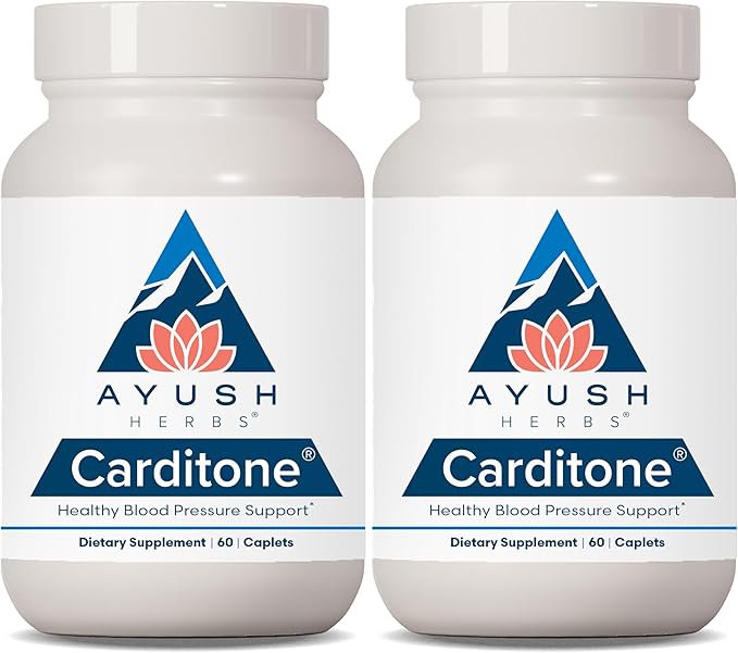 Ayush Herbs - Carditone caplets, 60 Count (Pack of 2)