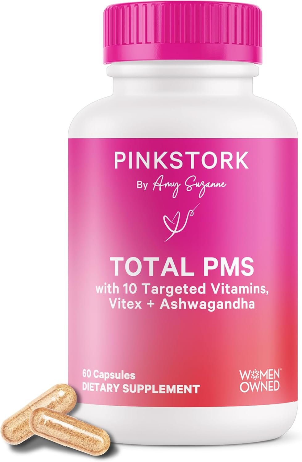 Pink Stork PMS Supplement for Women - Vitex, Ashwagandha, Maca Root ...