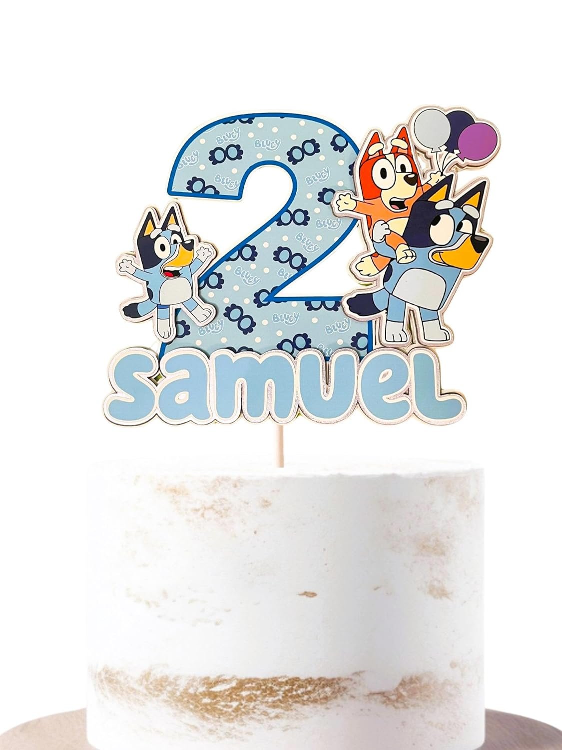 Custom Cake topper blue. Cake topper personalized Blue and Bingo. Party ...