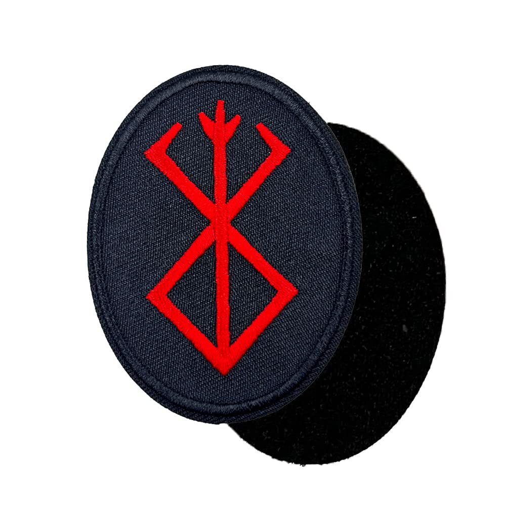 3'' Viking Berserker Rune Logo Embroidered Hook and Loop Patch