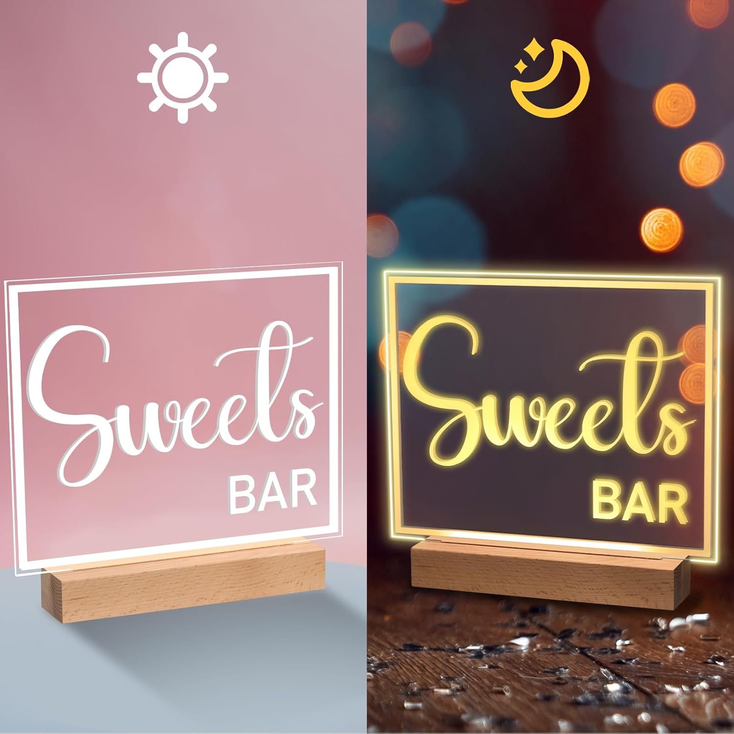 Hoolerry LED Acrylic Bar Table Sign 8" x 10" Neon Acrylic Sign