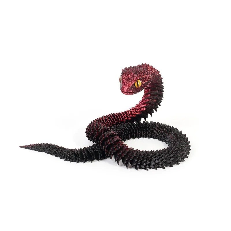 3D Printed Articulated Mini Snake Dragon Like Movable Simulation Snake ...