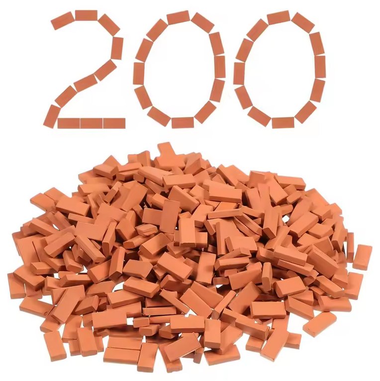 200 Pieces Mini Bricks For Landscaping Miniature Bricks Brick Wall