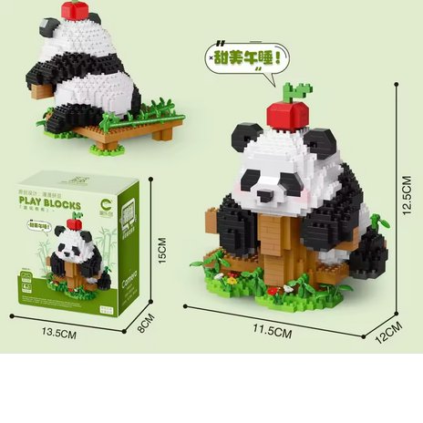 Mini Animal Kawaii Panda Cute Micro Building Blocks Model Bricks