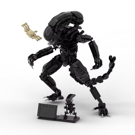 New MOC Aliens Drooling Monster Building Blocks Xenomorph Action Figure