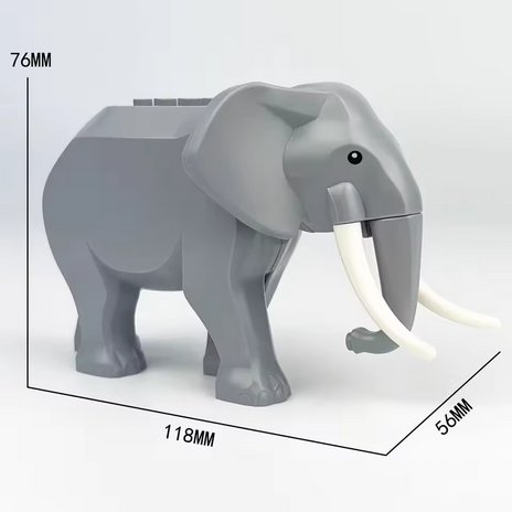 The Zoo African Elephants Camel Deer Building Blocks Mini Action Figure ...