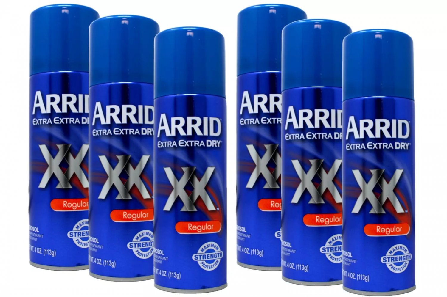 6 Pack Arrid XX Extra Extra Dry Aerosol Antiperspirant Deodorant ...