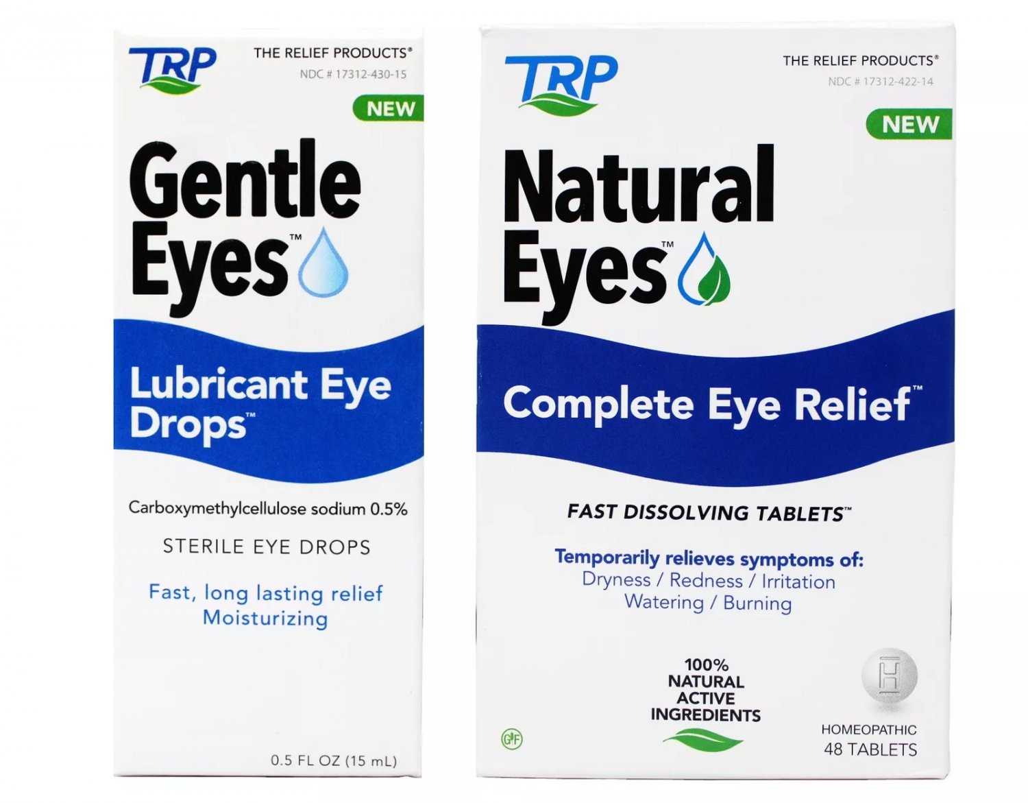 TRP Gentle Eyes Eye Drops 0.5 fl oz & Natural Eyes, Complete Eye Relief ...