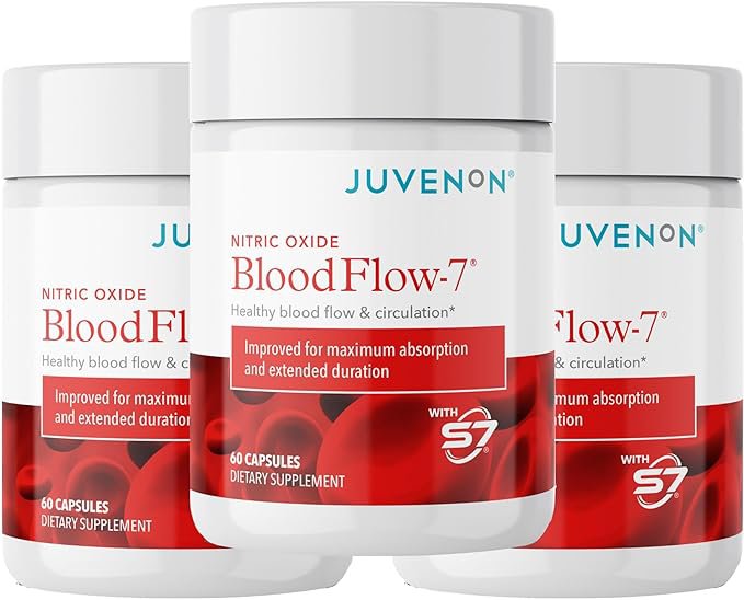 Juvenon BloodFlow-7 Nitric Oxide Supplement with Nitrosigine 180 Count