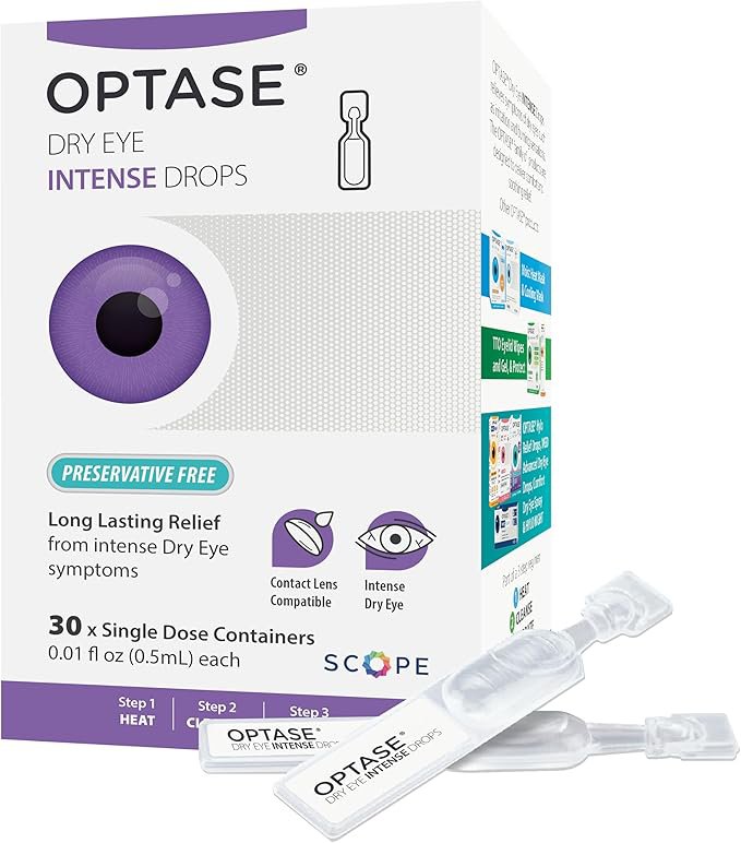 Optase Dry Eye Intense Drops, Single Dose - Preservative Free Drops for ...
