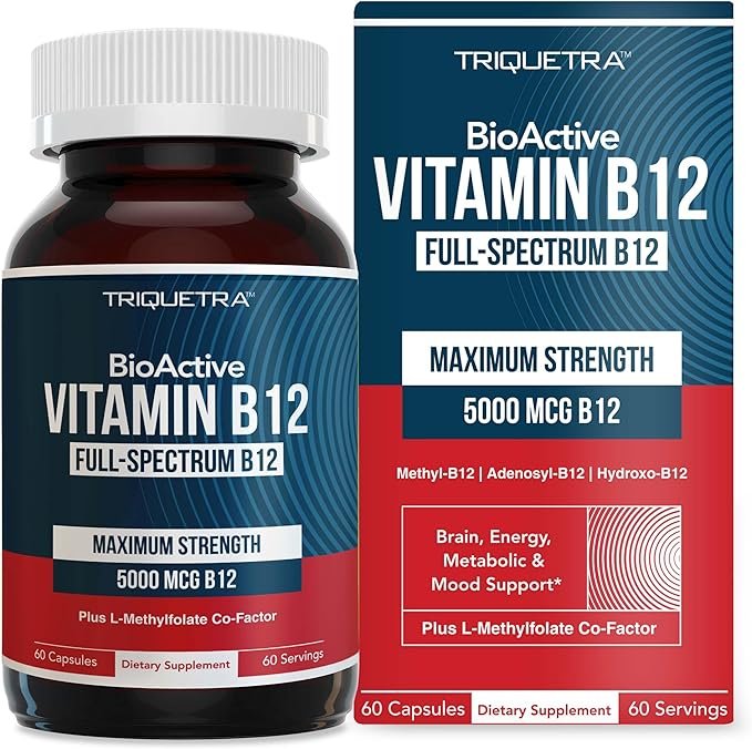 BioActive Vitamin B12 - 5000 mcg, Contains 3 BioActive B12 Forms Plus ...