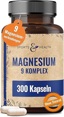 Magnesium Complex High Dose 400 mg - [300 x Capsules - 9 Magn Compounds]