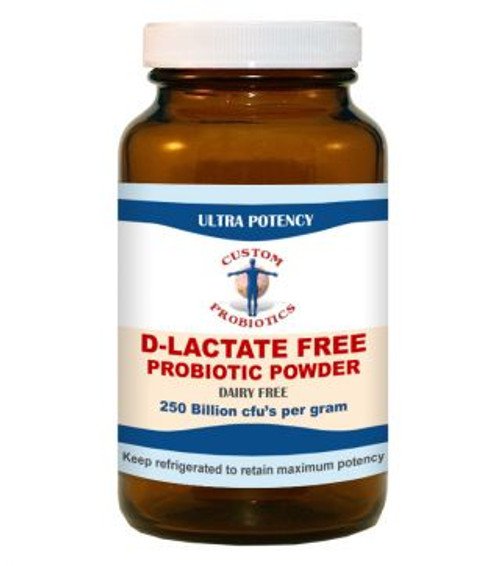 D-Lactate Free Probiotic - Custom Probiotics 250 billion cfu’s/gram 15 gram