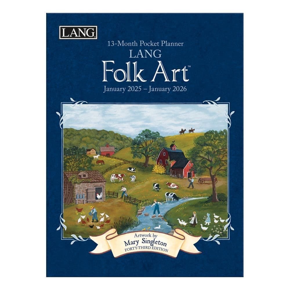 LANG Folk Art 2025 Monthly Pocket Planner by Mary Singleton
