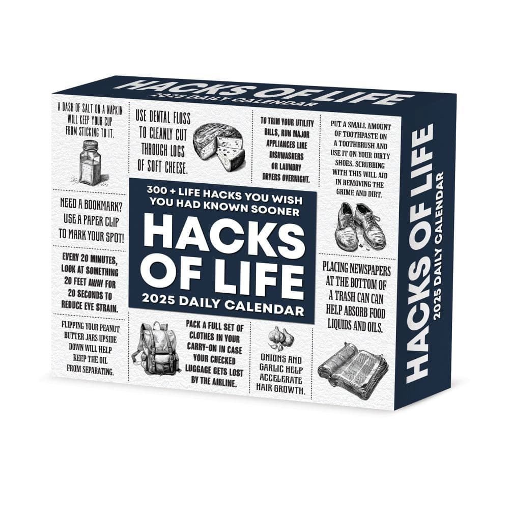 Hacks of Life 2025 Desk Calendar