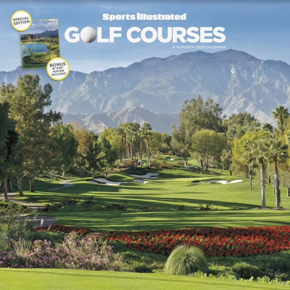 SI Golf Courses Exclusive with Print 2025 Wall Calendar