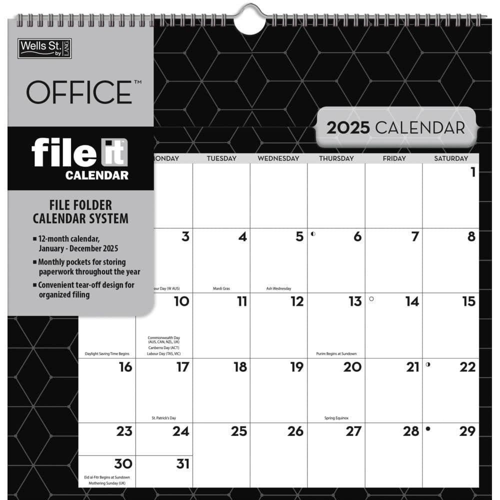 Office File It 2025 Wall Calendar