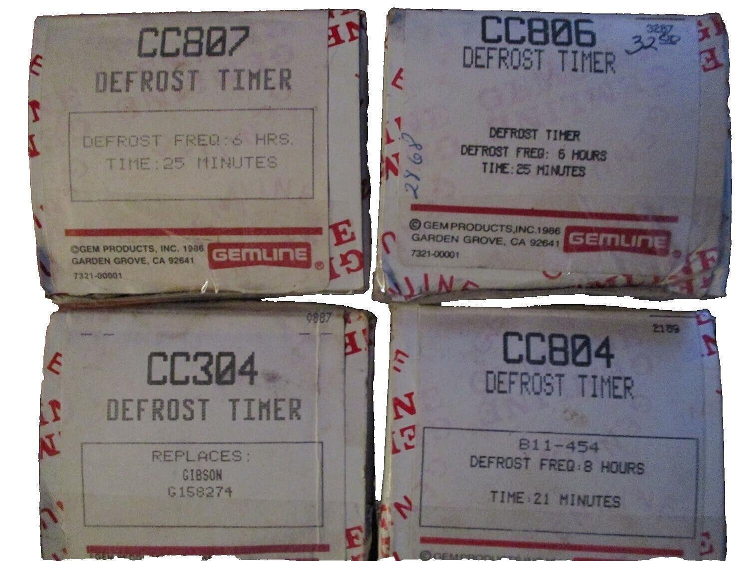 NEW GEMLINE CC-800 DEFROST TIMER KIT 125/250V-AC 1/2HP 15A AMP B332005