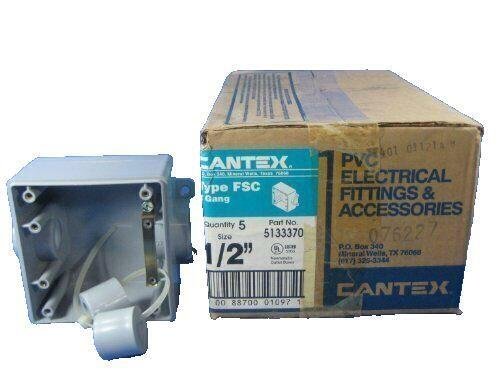 Cantex Box PVC 2GANG FSC 1/2" by Thomas & Betts MfrPartNo 5133370U