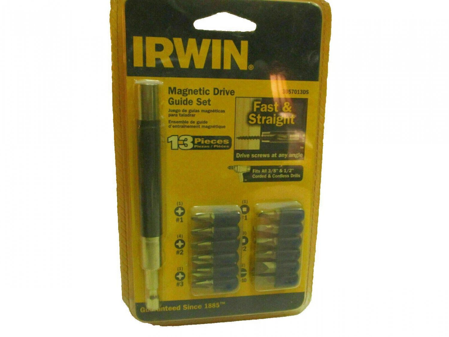 Irwin 13-Piece Magnetic Drive Guide Set Screwdriver Bits No 3057013DS