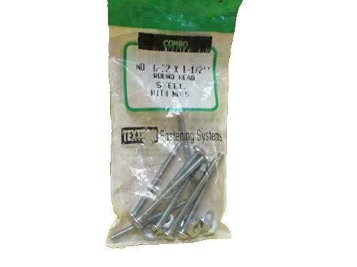 Machine Steel Philips Round Head Bolts & Nuts No.6-32 x 1-1/2" 8 Pieces