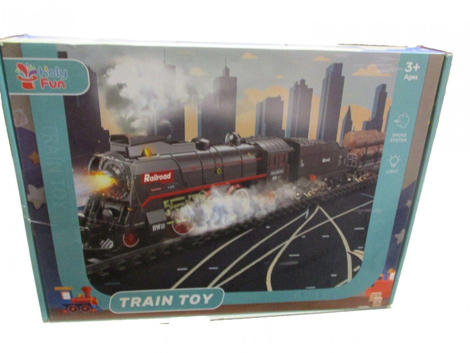 Holy Fun Classical Train Set Toy Smoke Light Sounds Battery Operated 6251B