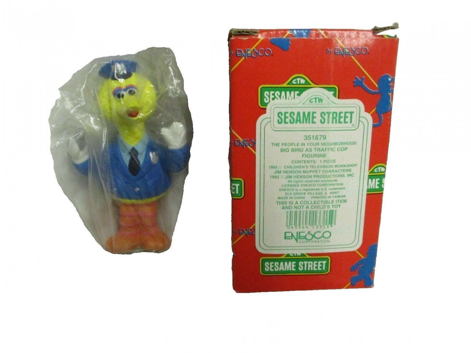 Enesco Sesame Street Big Bird as Traffic Cop Figure