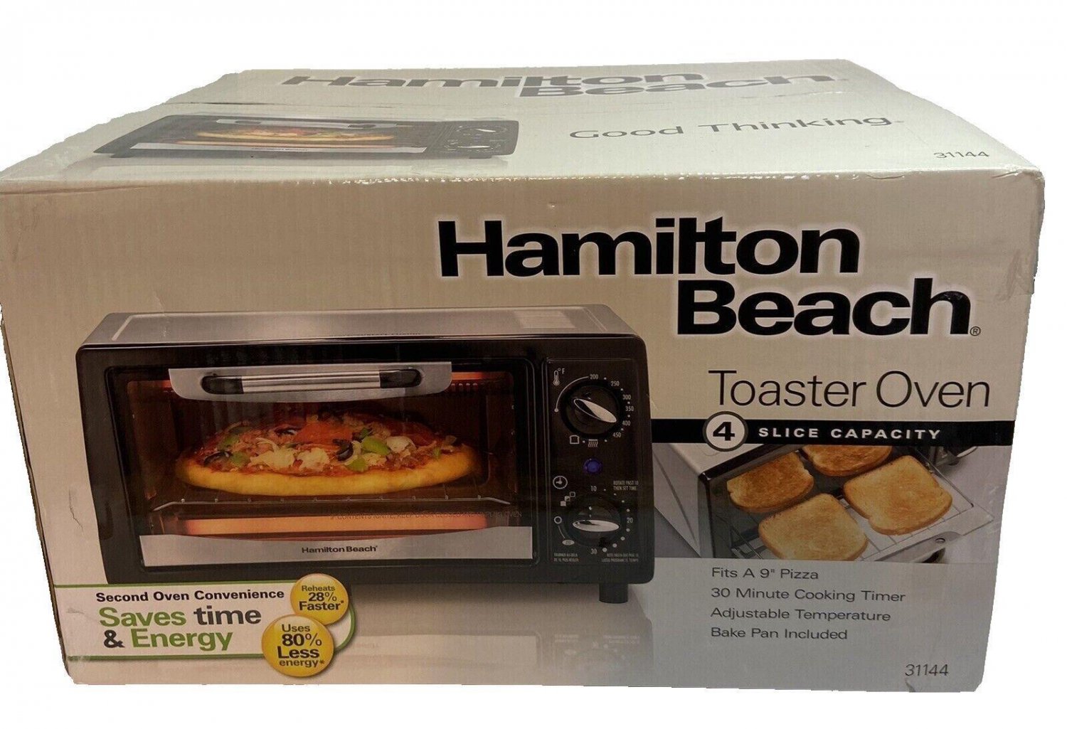 Hamilton Beach #31144 Four-Slice Toaster Oven Stainless Steel