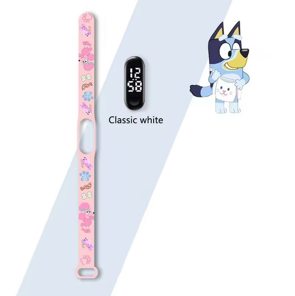 Bluey Kids' Watches Bingo Anime LED Luminous Watch Waterproof