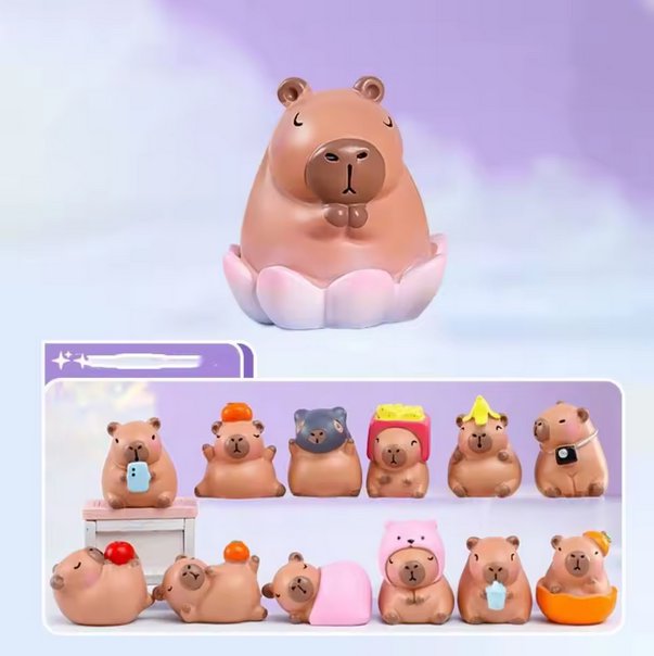 Action Figures Capybara Blind Box Gift Car Decoration Mini Capibara