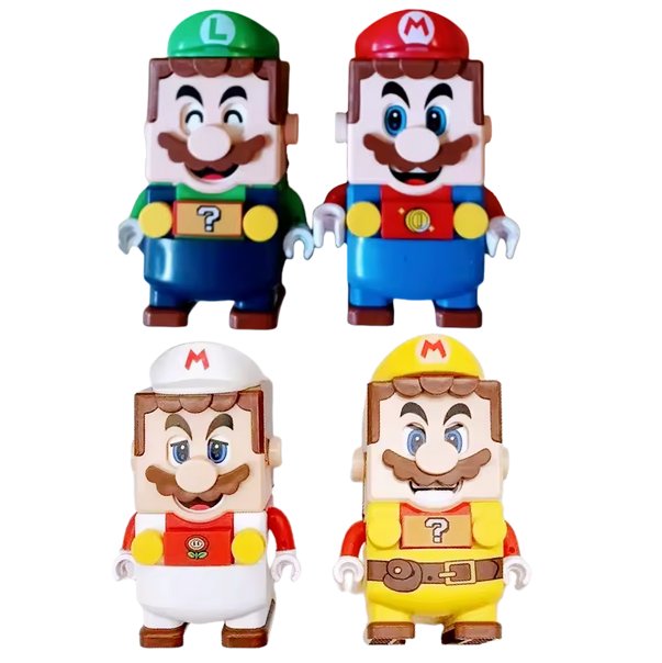 Super Mario Bros Blocks Luigi Buliding Blocks Action Toy Figures