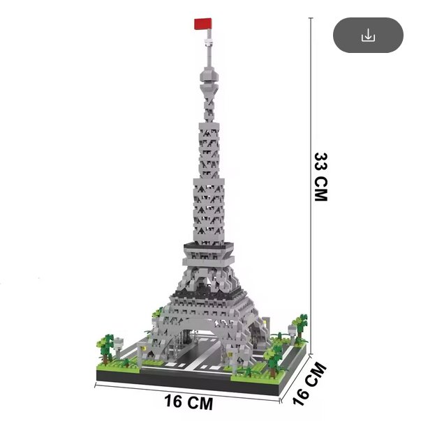 Knew Built Exquisite Paris Eiffel Tower Micro Mini Building Blocks Toys Set