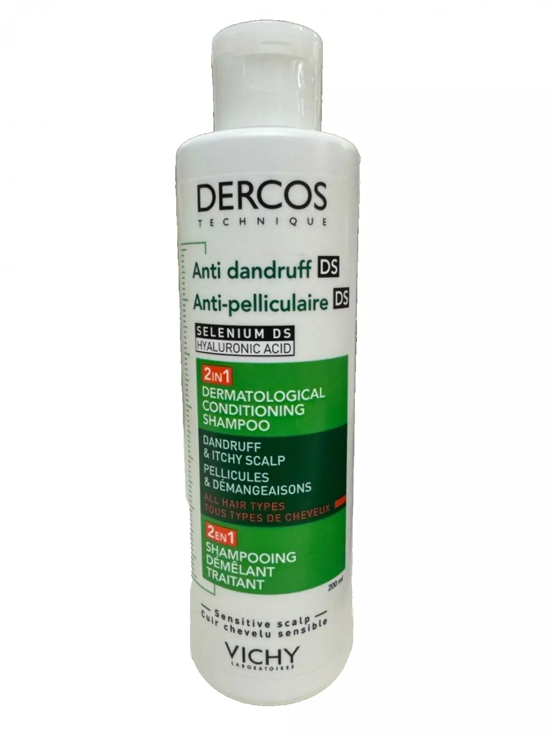 New Vichy Dercos DS Shampoo. Dandruff and Itchy Scalp 200ml. 2in1 ...