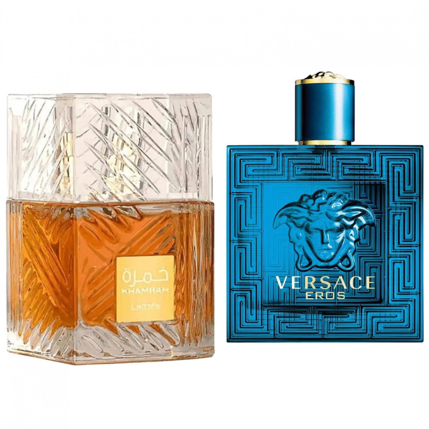 Lattafa Kamrah edp 100ml Perfume For Unisex With Free Versace eros edt ...