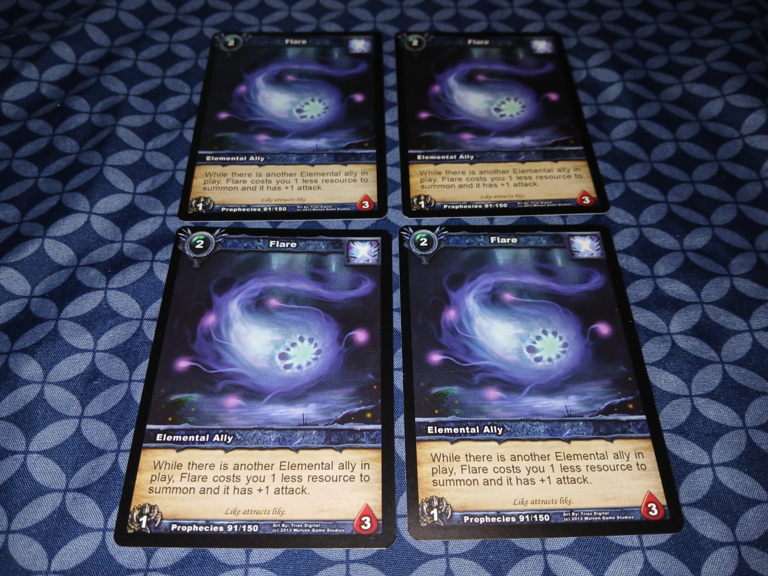 4 x Flare (Shadow Era TCG Dark Prophecies) playset NEAR MINT for Spark ...